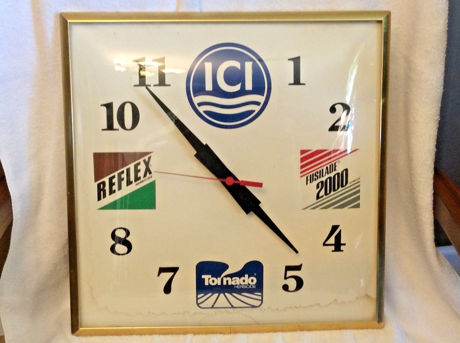 Vintage Agriculturial Pam Style Advertising Clock ICI Reflex Farm ...