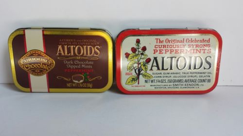2 Rare Empty Altoids Tins Peppermint Dark Chocolate -- Antique Price ...