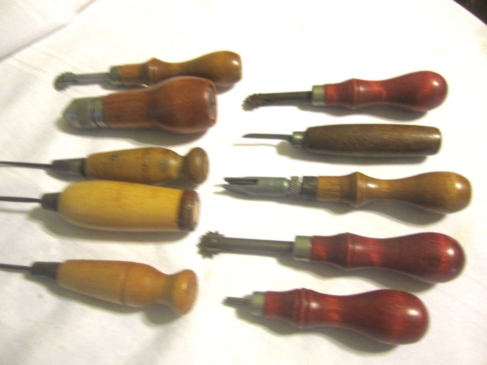 Ten Vintage Antique Leather Working Tool Lot, Osborne,Stewart some ...