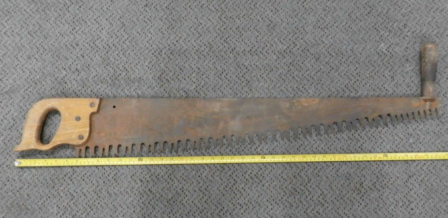 Vintage One Man Crosscut Saw with Helper Handle-42" overall -- Antique ...