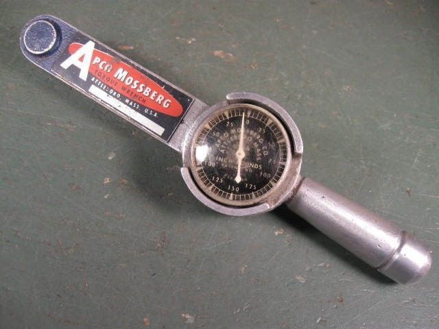 OLD USED MECHANICS TOOLS FINE VINTAGE MOSSBERG TORQUE WRENCH 3/8 DRIVE ...