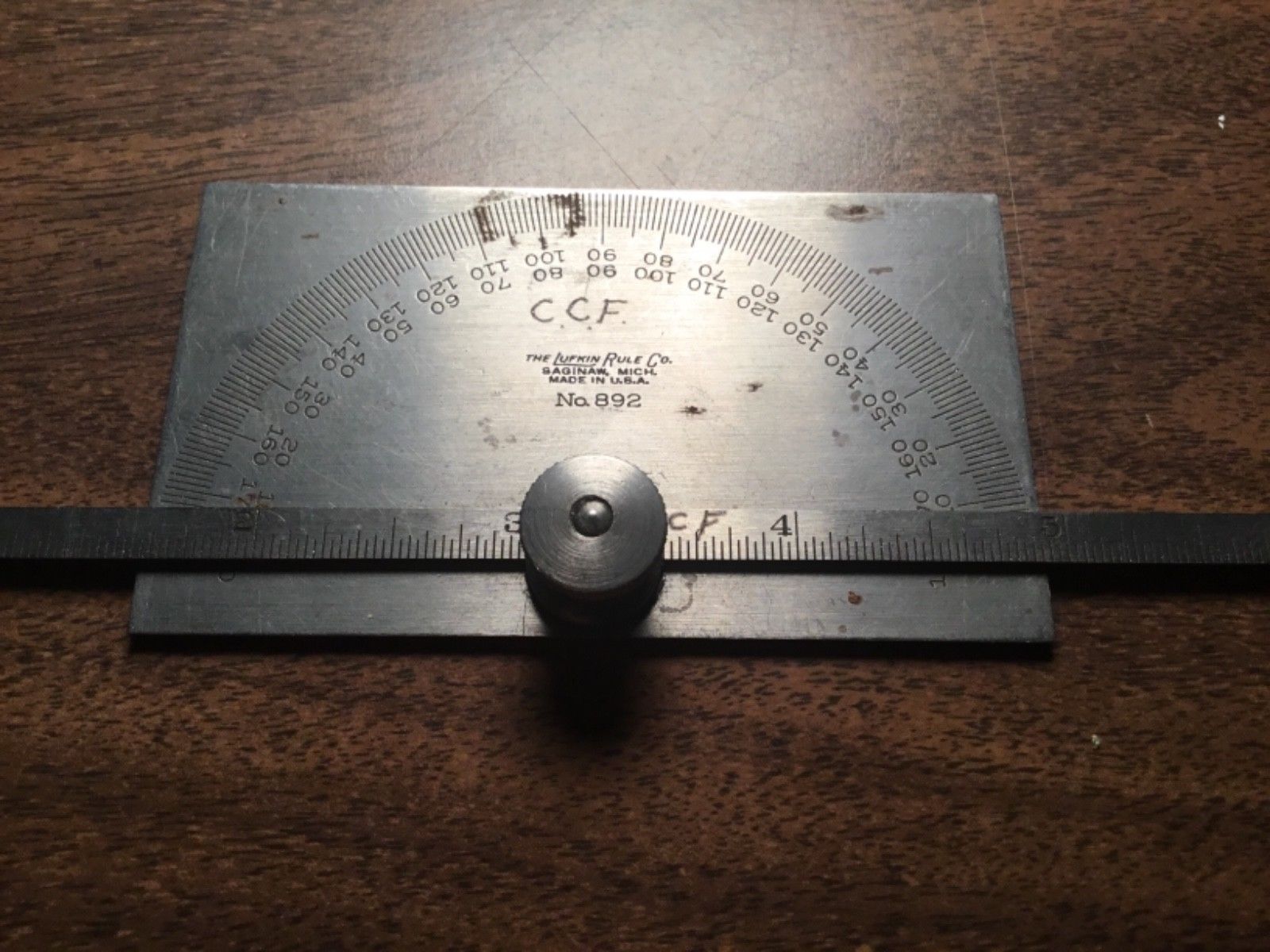 Vintage Lufkin Tool Co. No. 892 Protractor + Depth Gage W/ No.2310 6 ...