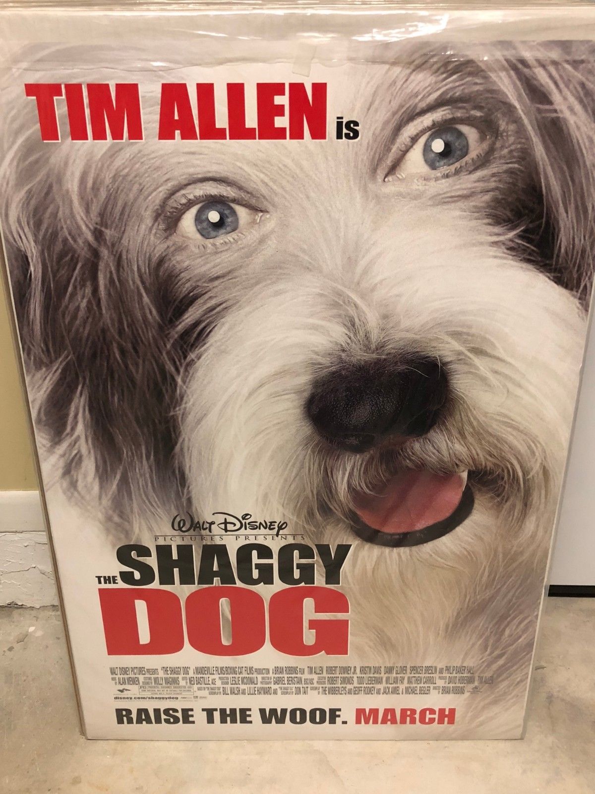 SHAGGY DOG Original Movie Poster DS 27x40 Tim Allen Disney -- Antique ...