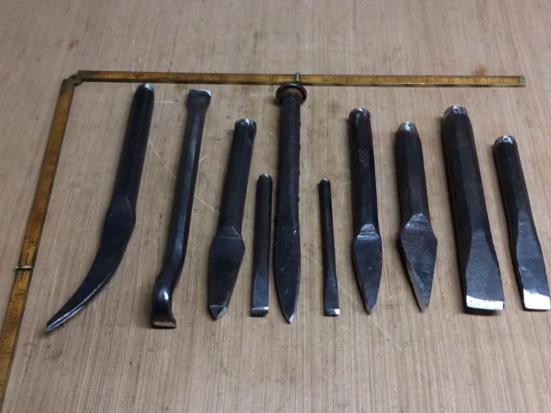 Lot Of 10 Vintage Cold Chisels And Lead Caulking Irons -- Antique Price ...