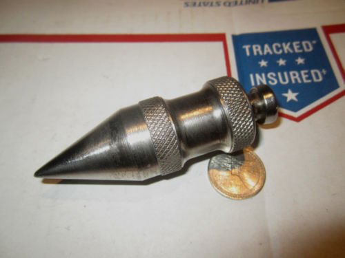 VINTAGE UNKNOWN MAKER SOLID STEEL PLUMB BOB IN GOOD CONDITION 10 OZ ...