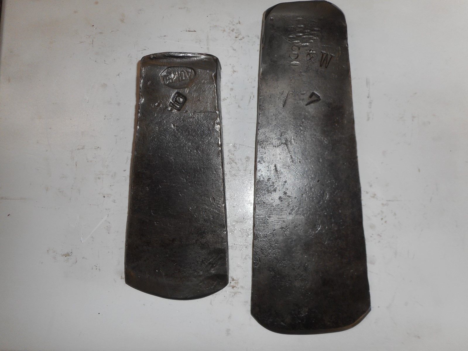 2 Vintage Felling Wedges S&W and Acme Old Logging Tree Falling Tools ...