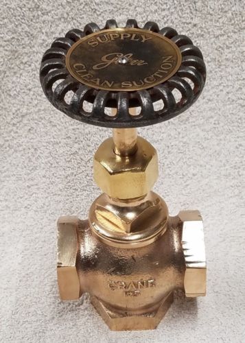 Vintage Brass CRANE 1" Supply Clean Suction Valve Steam Engine ...