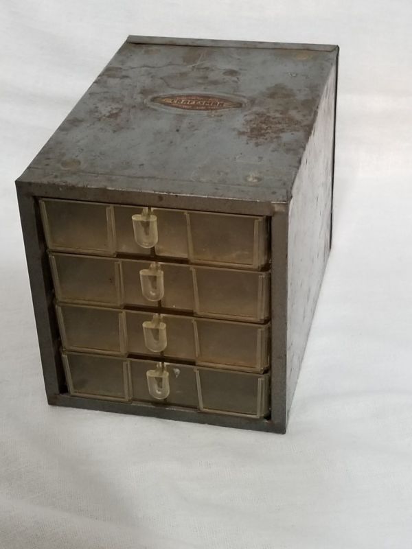 Vintage Craftsman Metal 4 Drawer Small Part Storage Organizer Drawers ...