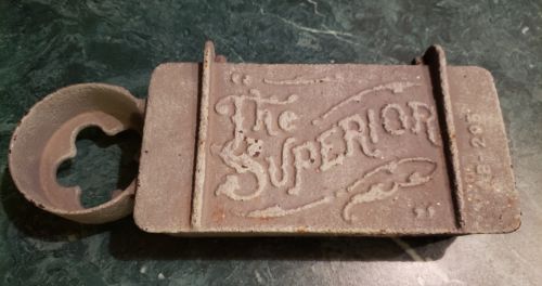 RARE ANTIQUE THE SUPERIOR B-295 CAST IRON TRACTOR TOOL BOX WITH OIL CAN ...