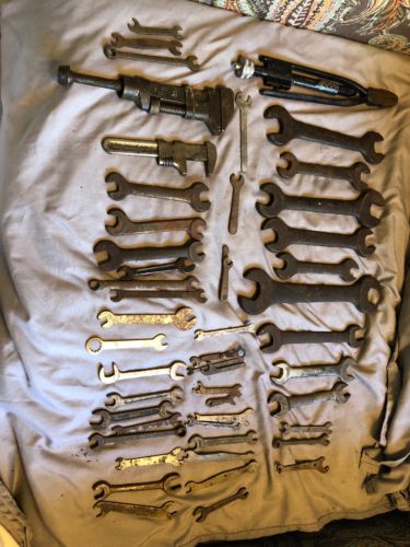 Large Lot of Antique Vintage Old Assorted Wrenches over 40 items ...