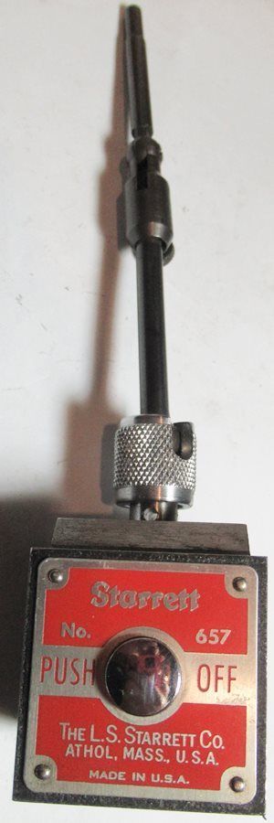 Starrett - No. 657 - Magnetic Base w Swivel Post and box -- Antique ...