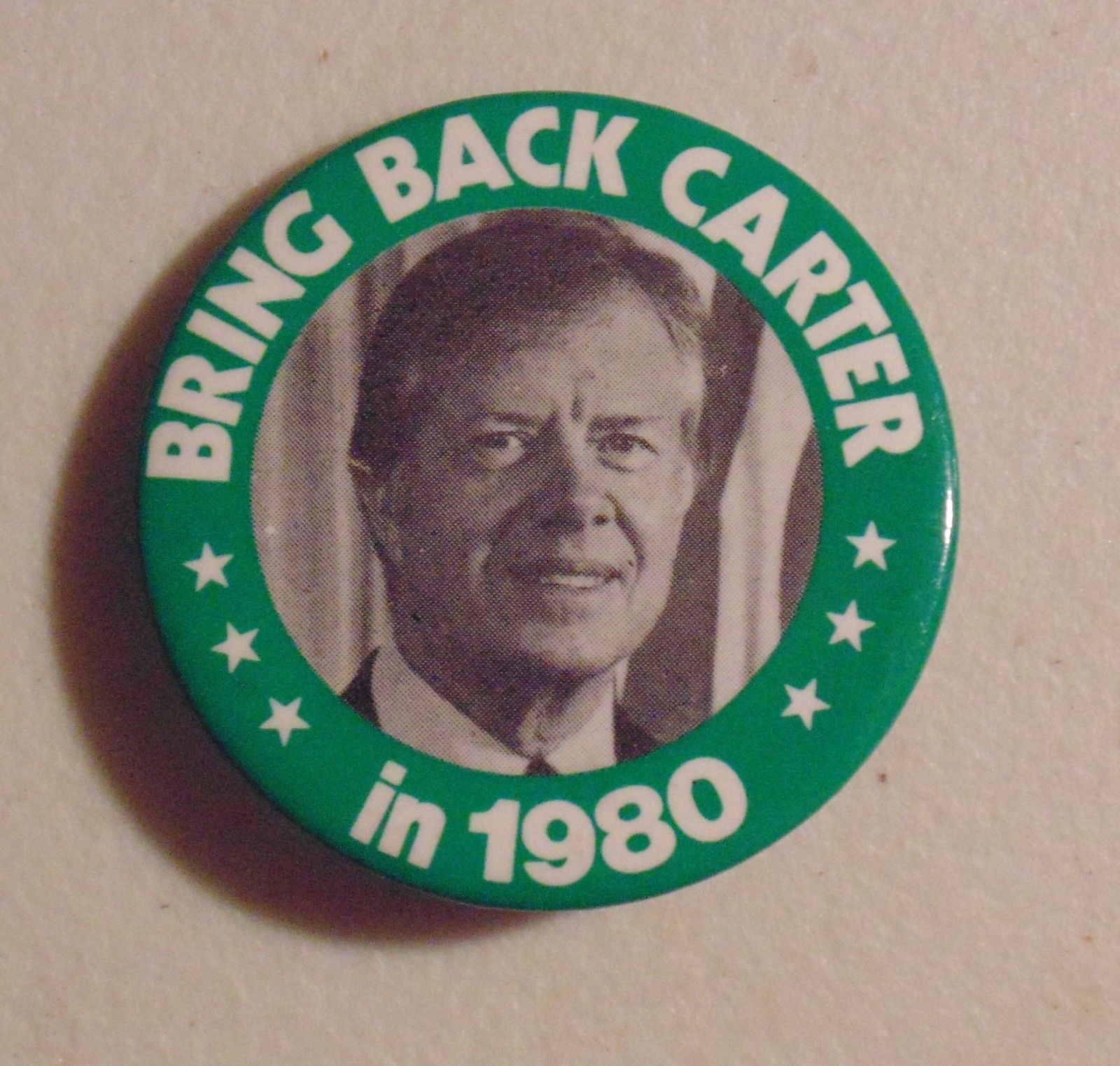 Jimmy Carter 1980 campaign pin button political -- Antique Price Guide ...
