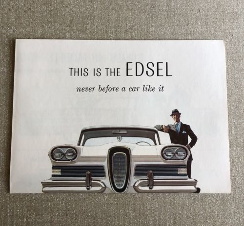 VINTAGE FORD EDSEL DEALERSHIP BROCHURE BOOKLET - EXCELLENT! -- Antique ...