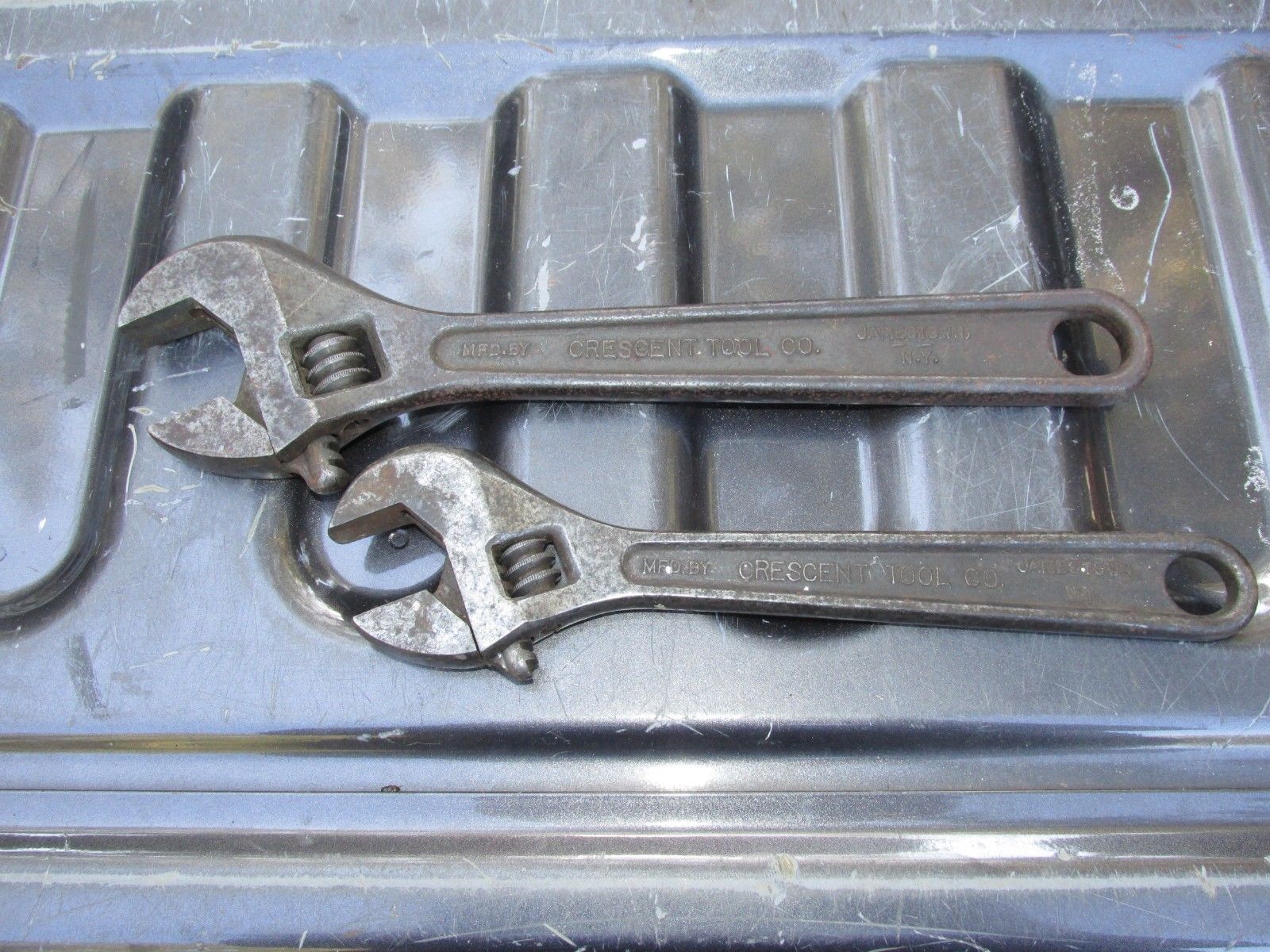 Lot of 2 - Vintage Crescent DROP FORGED NY Adjustable Wrench - 10" and ...