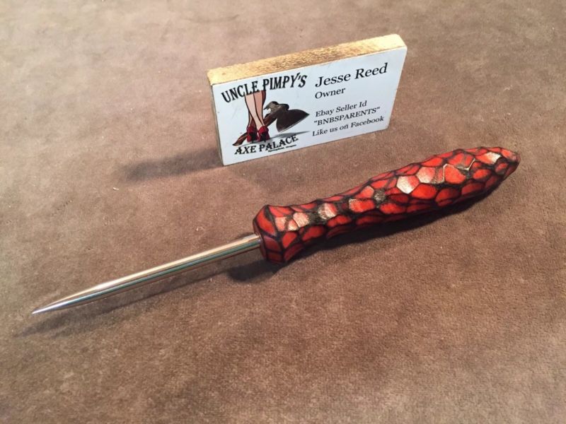 Uncle Pimpy ice pick awl tool custom JESSE REED colored textured handle ...