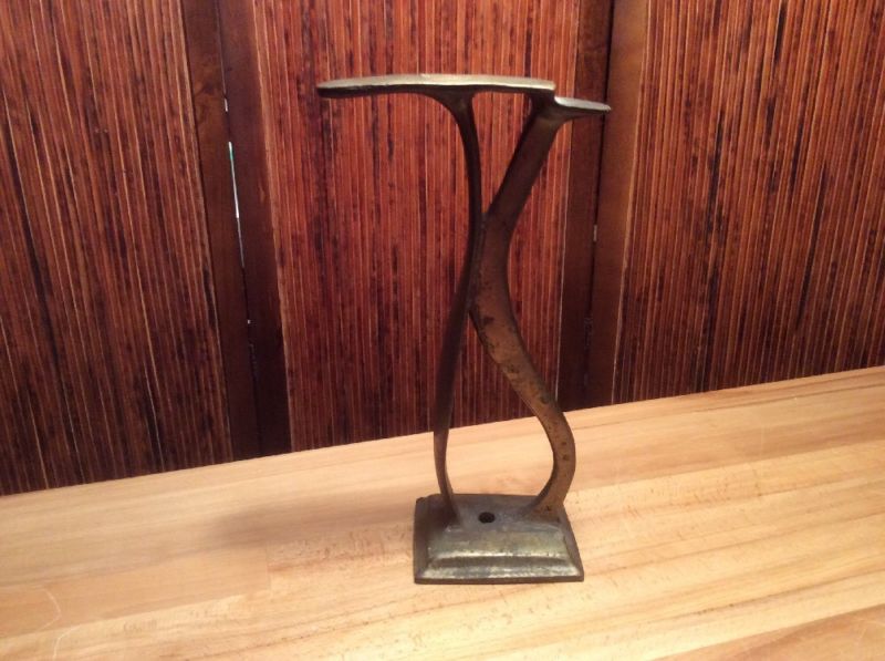 Vintage solid brass Cobbler ANVIL Shoe Repair Stand Cobblers Tool Form ...