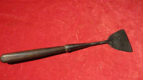 GREAT ANTIQUE MID 1800S BROAD HEAD CAMP WOOD CHISEL WITH WOOD HANDLE ...