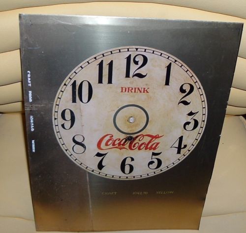 Antique Coca Cola Clock PRINTER SHEET (RARE) Old Clock Face Coke ...