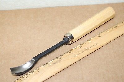 OLD TOOLS 5/8" #29 (8 SWEEP) WOOD CARVING SHORT BENT SPOON BIT CARVING ...