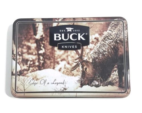 Buck Knives Collectible Metal Tin Box -- Antique Price Guide Details Page