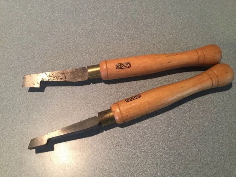 AMT CHISELS SET 2 used WOOD WORKING CARVING turning TOOLS Side Cutting ...