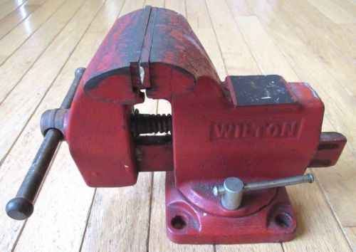 WILTON U.S.A. 4" Swivel Anvil Bench Vise w/Pipe Jaws -- Antique Price ...