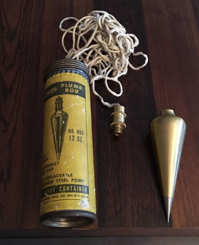 Vtg Woodworking Tool Solid Brass Plumb Bob 800 General Hardware 12 Oz Iob Box Antique Price