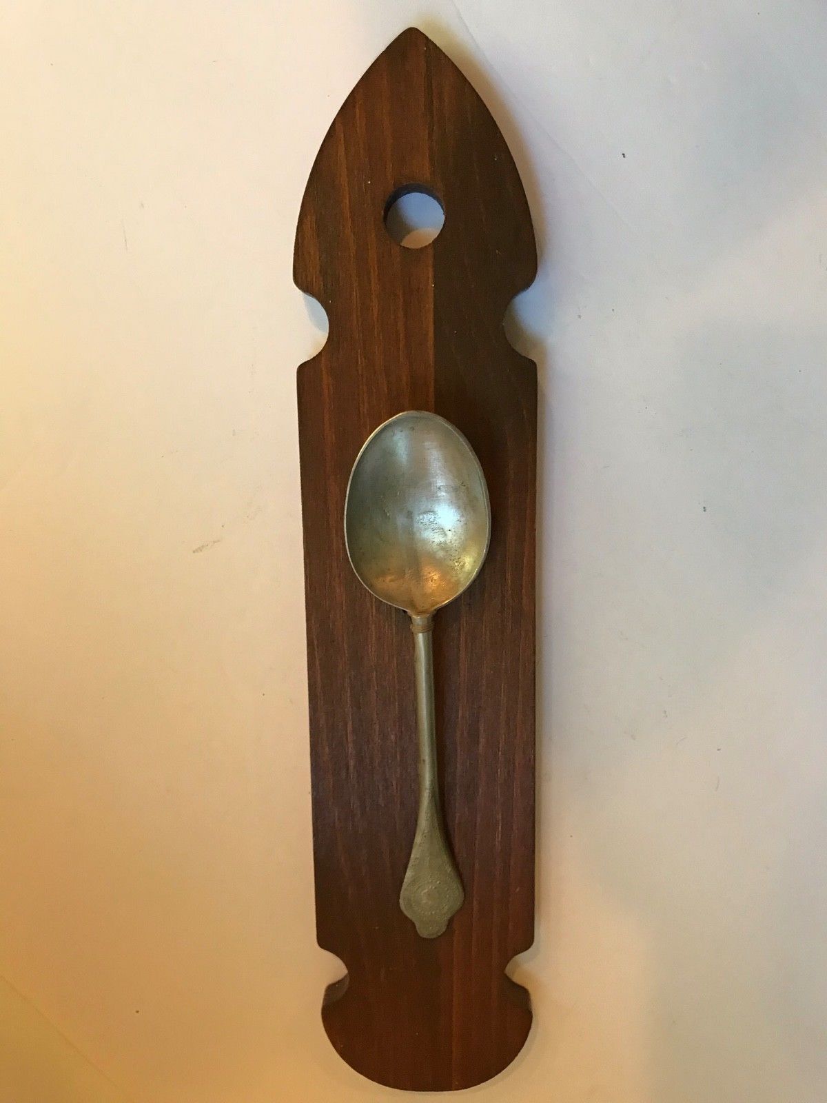 ANTIQUE REPRODUCTION OF PEWTER HOWLAND RAT TAIL SPOON WITH DISPLAY ...