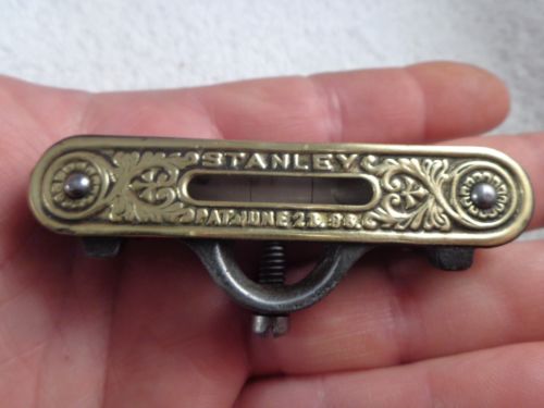 Old Antique Stanley Brass & Cast iron Line Level 1896 Detailed ...