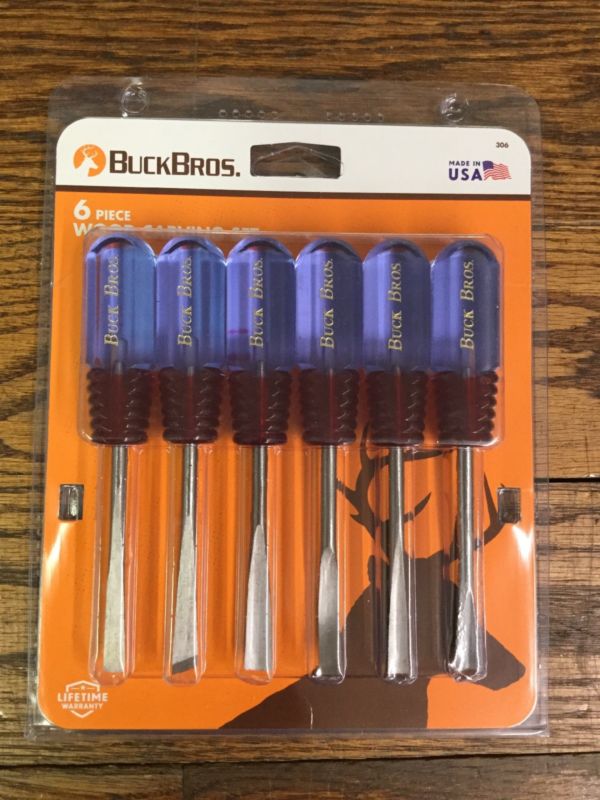 Brand New Buck Bros. Wood Carving Tool Set 6 Piece -- Antique Price ...