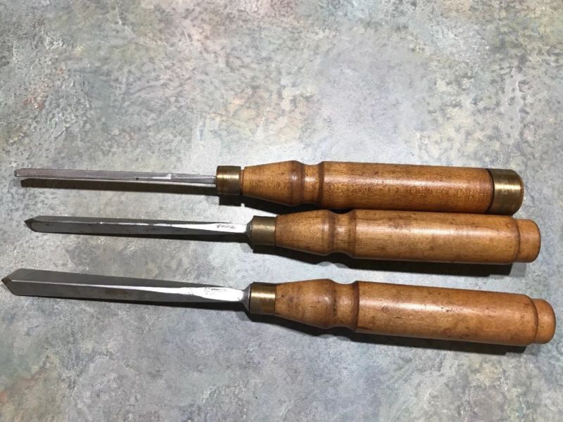Lot of 3 Vintage H Taylor Sheffield England Gouge Wood Carving Tool ...
