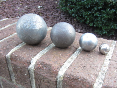 4 Misc Size Steel/Metal Balls Blacksmith Tinsmith Armourer SCA Anvil ...