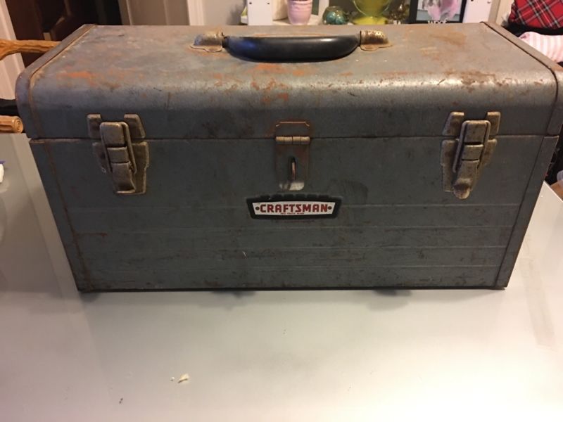 Vintage 1950''s Craftsman Tool Box with Crown logo 18X8X9 -- Antique ...