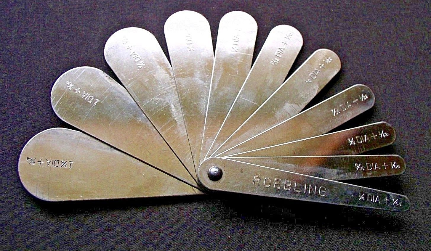 Early Roebling Rope Co Diameter Gauge Wire Measuring Tool Gauge ...