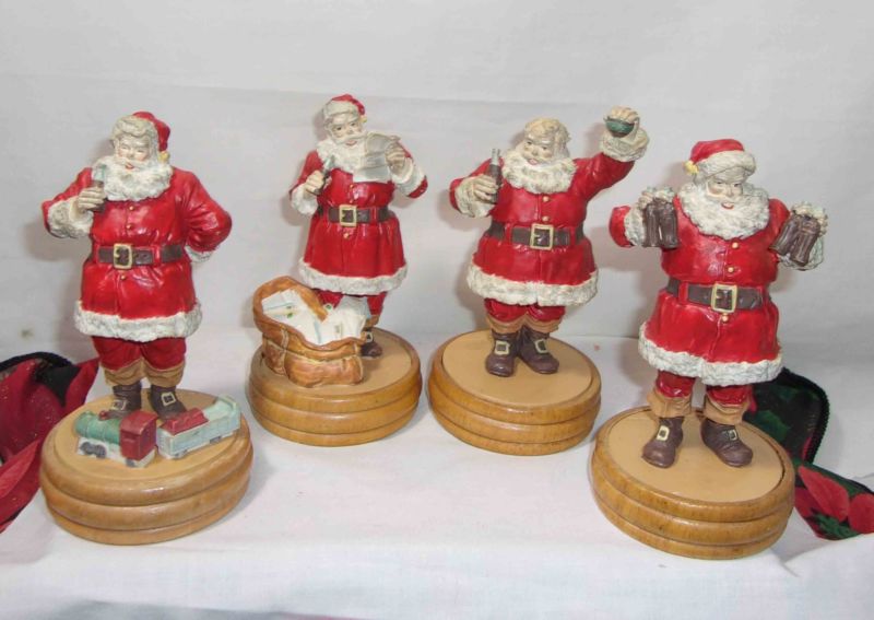 COCA-COLA SANTA CLAUS FIGURNES WITH COKE BOTTLES, TRAIN, LETTERS TO ...