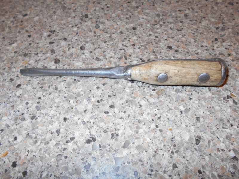 Vintage Crusader Wood Handle Screwdriver - Split Handle - 8 Inches Long ...