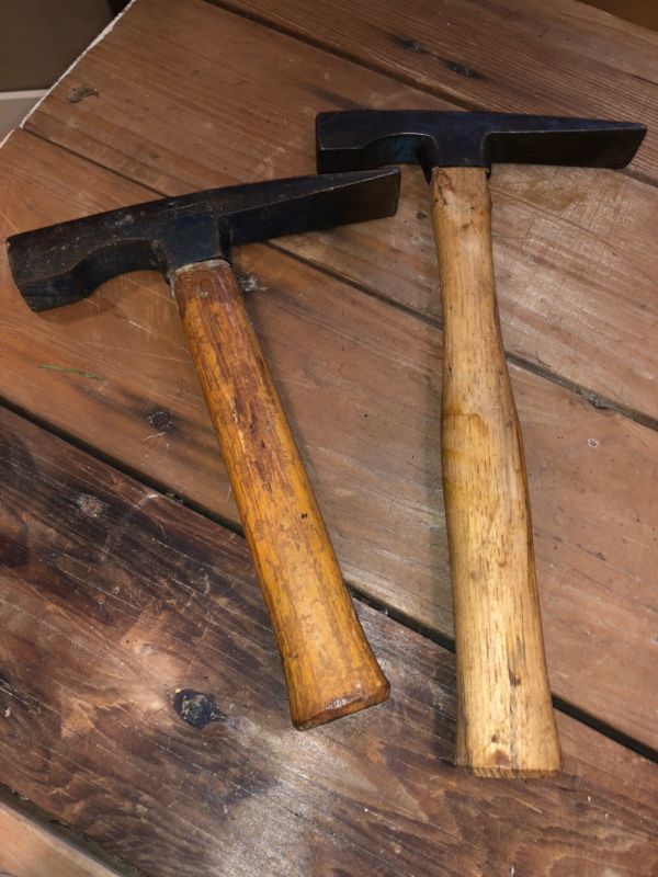 2 Vintage STANLEY Brick Masonry HAMMER Rock Pick Stone Block 431A 18oz ...