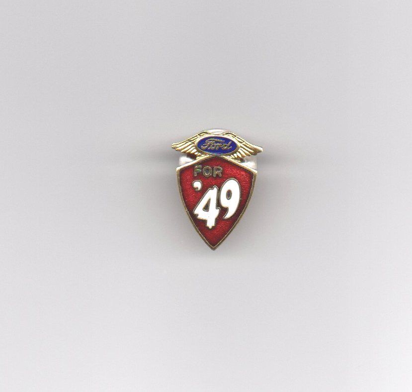 1949 "Ford for ''49" Jeweled and Enameled Automobile Advertising Lapel ...