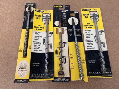 Lot of NOS Assorted Stanley Brace Bit Hand Drill Auger Bits -- Antique ...