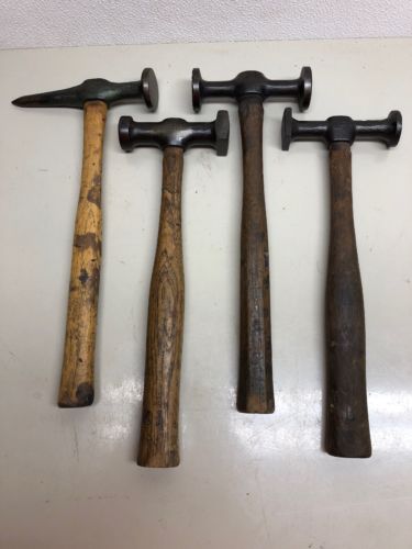 vintage Auto Body Hammers Lot Of 4 Fairmount, Craftsmen, Jerbrand ...