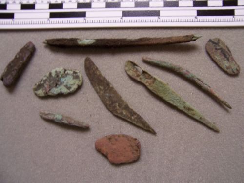 Nine Authentic Old Copper Culture Artifacts From The Gordon Morris