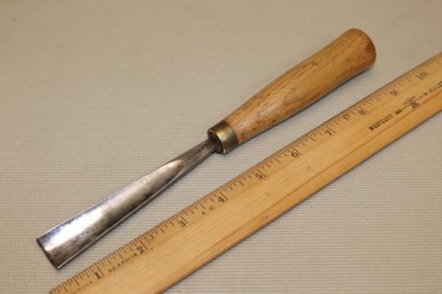 OLD TOOLS RARE VINTAGE L.A. COVELL 7/8" 6 SWEEP STRAIGHT WOOD CARVING ...