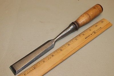 OLD WOOD TOOLS VINTAGE KEEN KUTTER 1" BEVEL EDGE SOCKET CHISEL ...