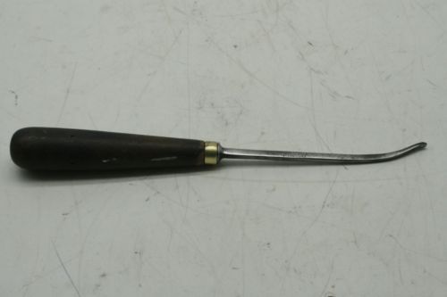 OLD WOOD TOOLS VINTAGE S.J. ADDIS 1/8" No. 24 LONG BENT WOOD CARVING ...