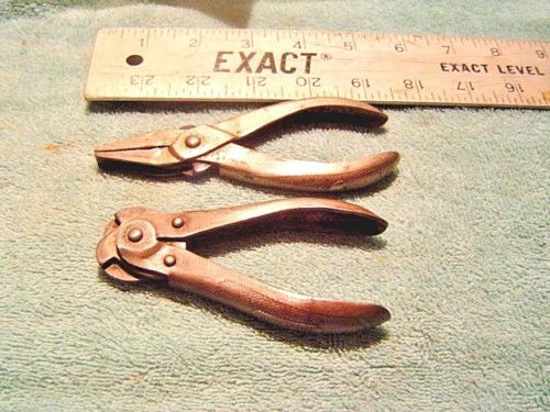 2 Vintage Antique Small Cutting Pliers Scholl Bernard & Leather Pliers ...
