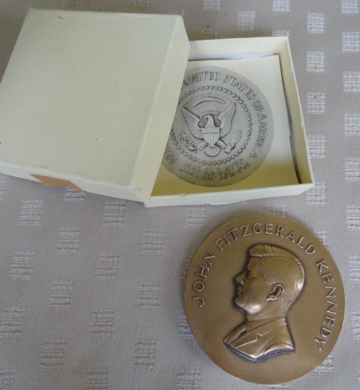 John F. Kennedy, JFK Inaugurated President January 20 1961 Bronze ...