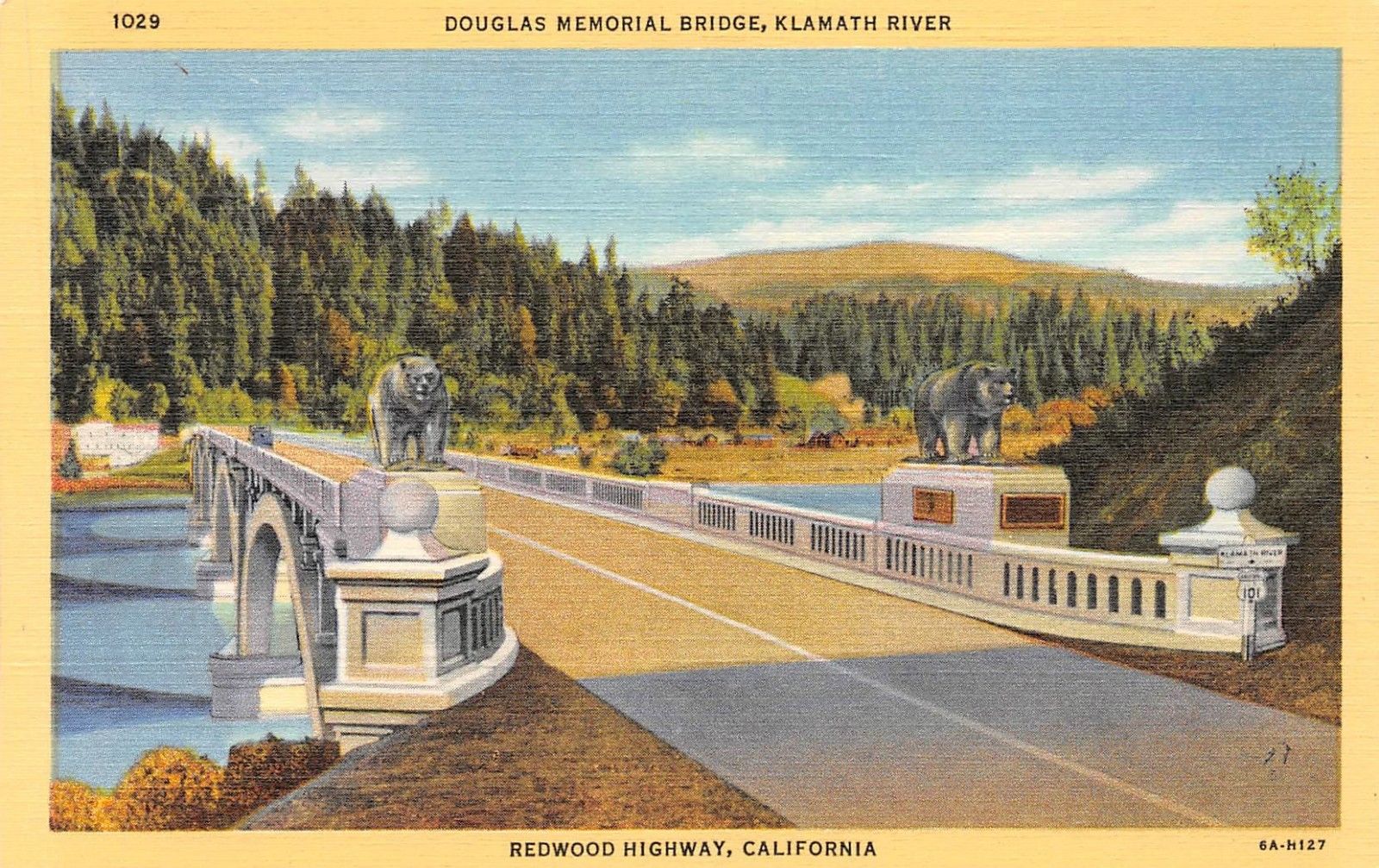 C0408 Douglas Memorial Bridge Klamath RIver Redwood Hwy CA - 1936 Teich ...