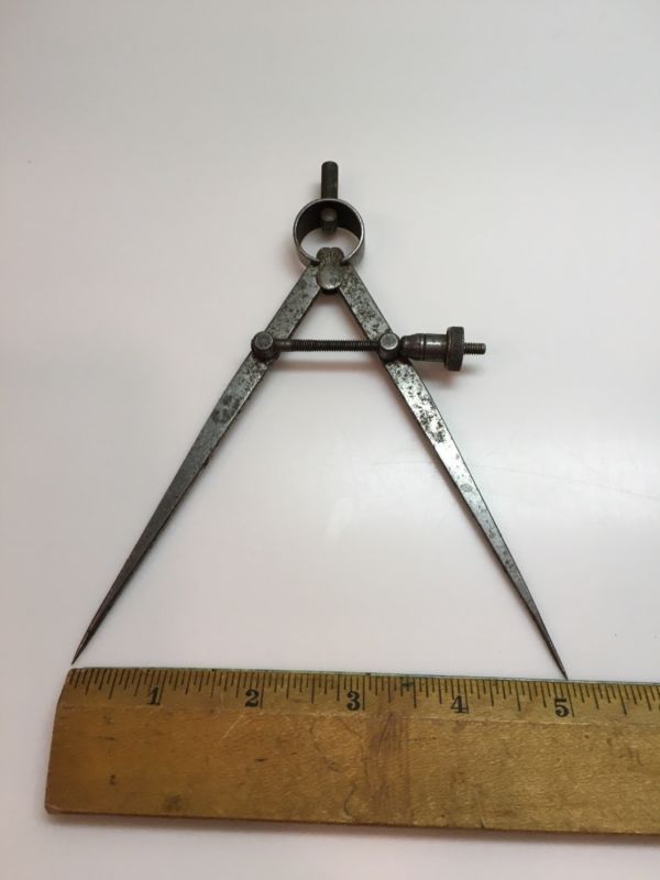 Vintage The L.S. STARRETT Co. Divider Compass Machinist Tool -- Antique ...