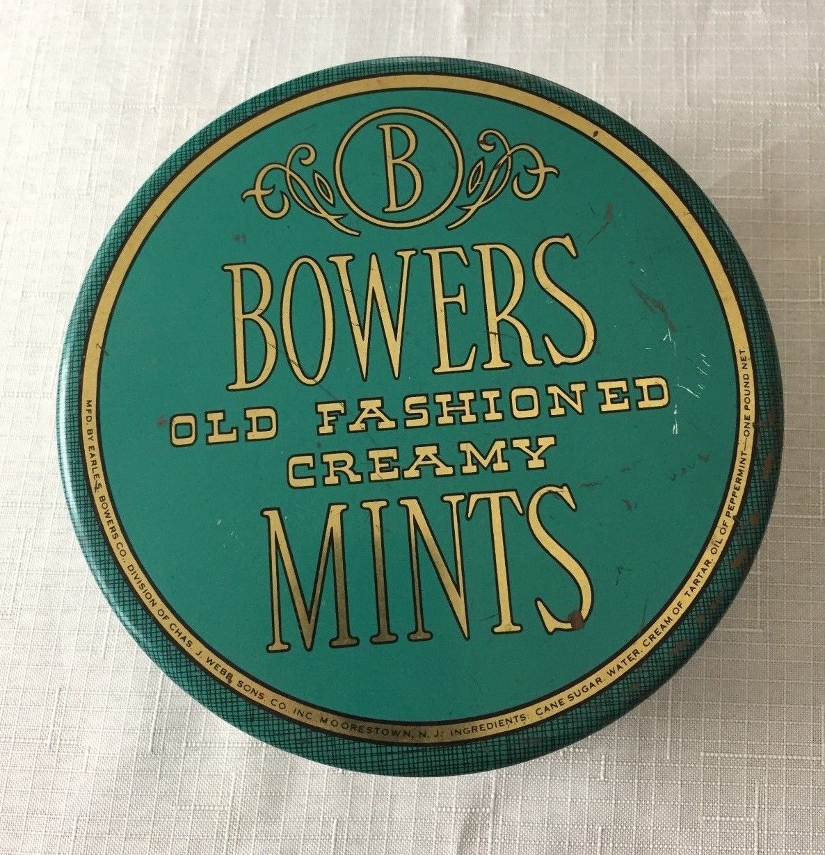 Vintage Tin - Bowers Old Fashioned Creamy Mints mid-20th Century ...