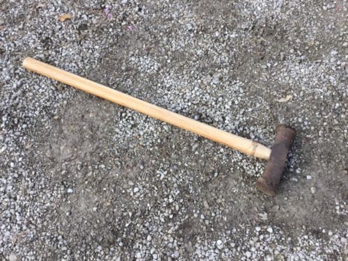 VINTAGE 8 POUND BLACKSMITH''S HAND SLEDGE HAMMER Round ends marked 403 ...